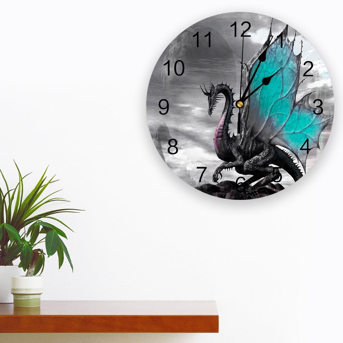Magic Western Dragon Retro Wall Clock Home Decor Silent Wall Clock ...