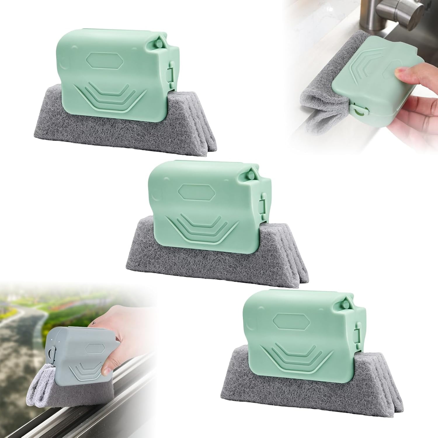 Magic Window Track Cleaner - 2024 New Groove Cleaning Brush Tools Set ...
