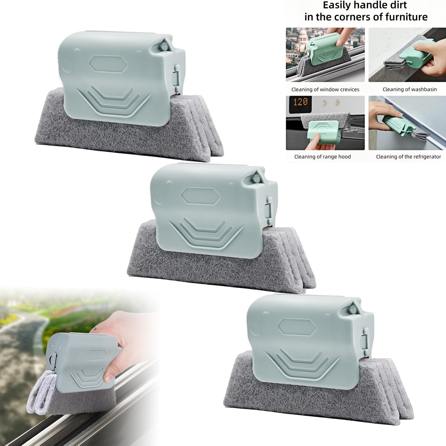 Magic Window Track Cleaner, 2024 Upgraded Window Groove Cleaning Brush ...