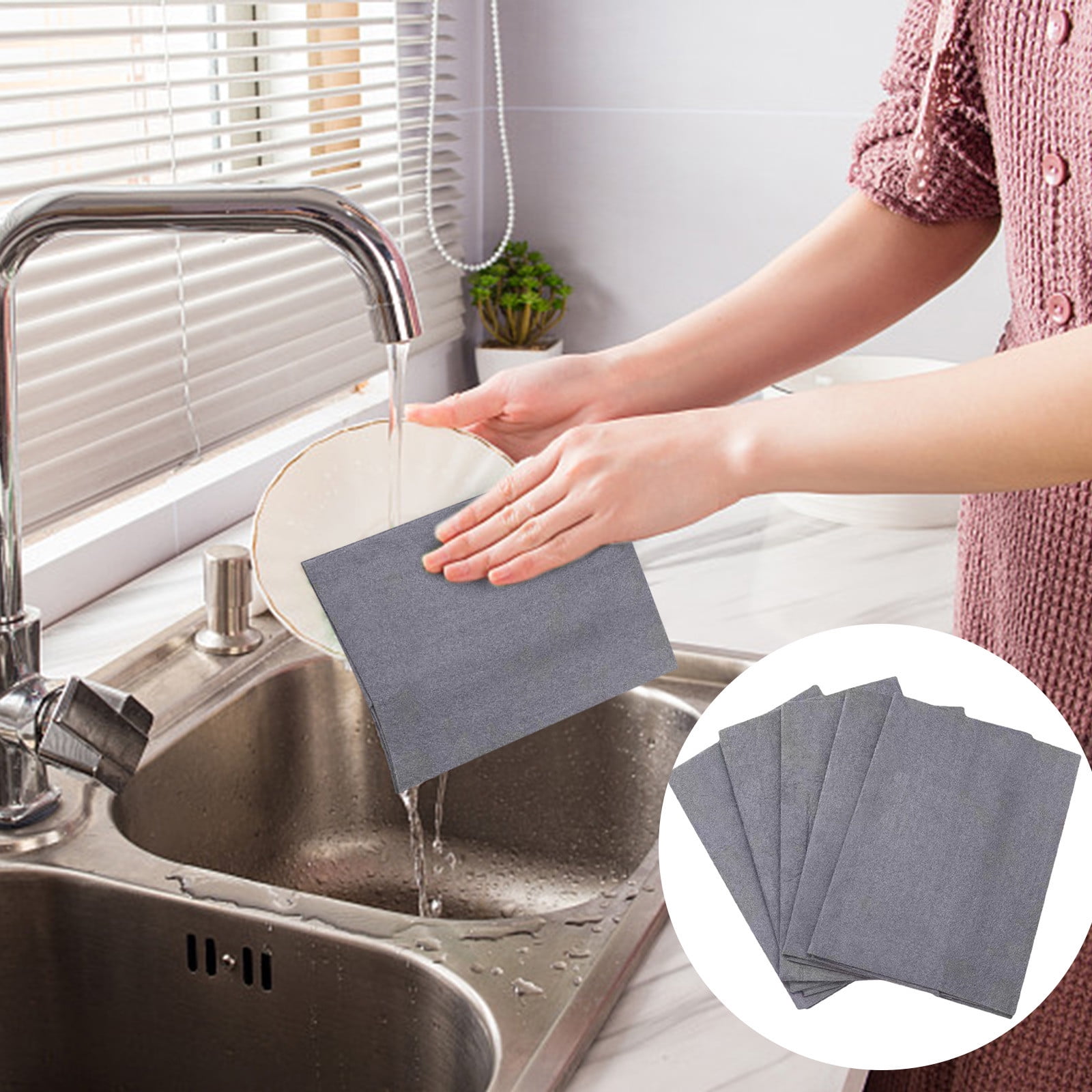 Magic Wipe: Cloth Household Kitchen Dishwashing Towel, Clean, Absorbent ...
