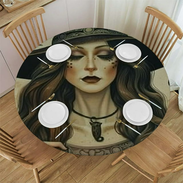 Magic Witch Bohemian Drawing Print Stretch Table Covers,Elastic Edged ...