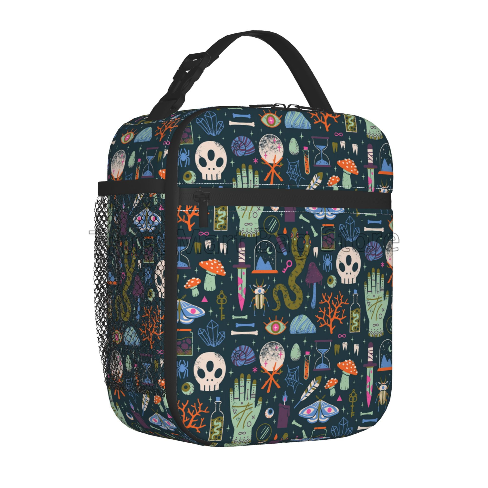 Magic Witch Goth Lunch Box Reusable Portable Lunch Bag Insulated Meal ...