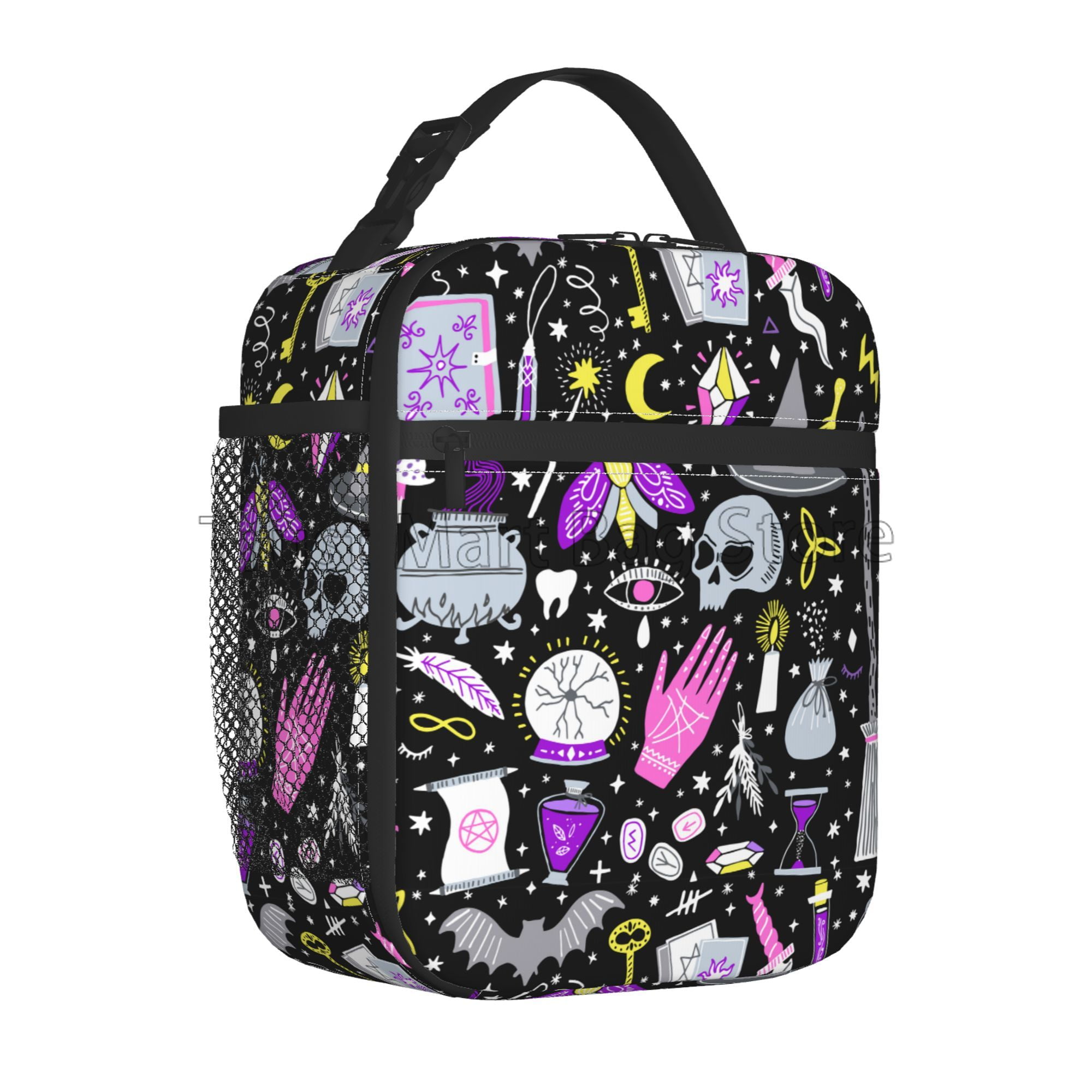 Magic Witch Goth Lunch Box Reusable Portable Lunch Bag Insulated Meal ...