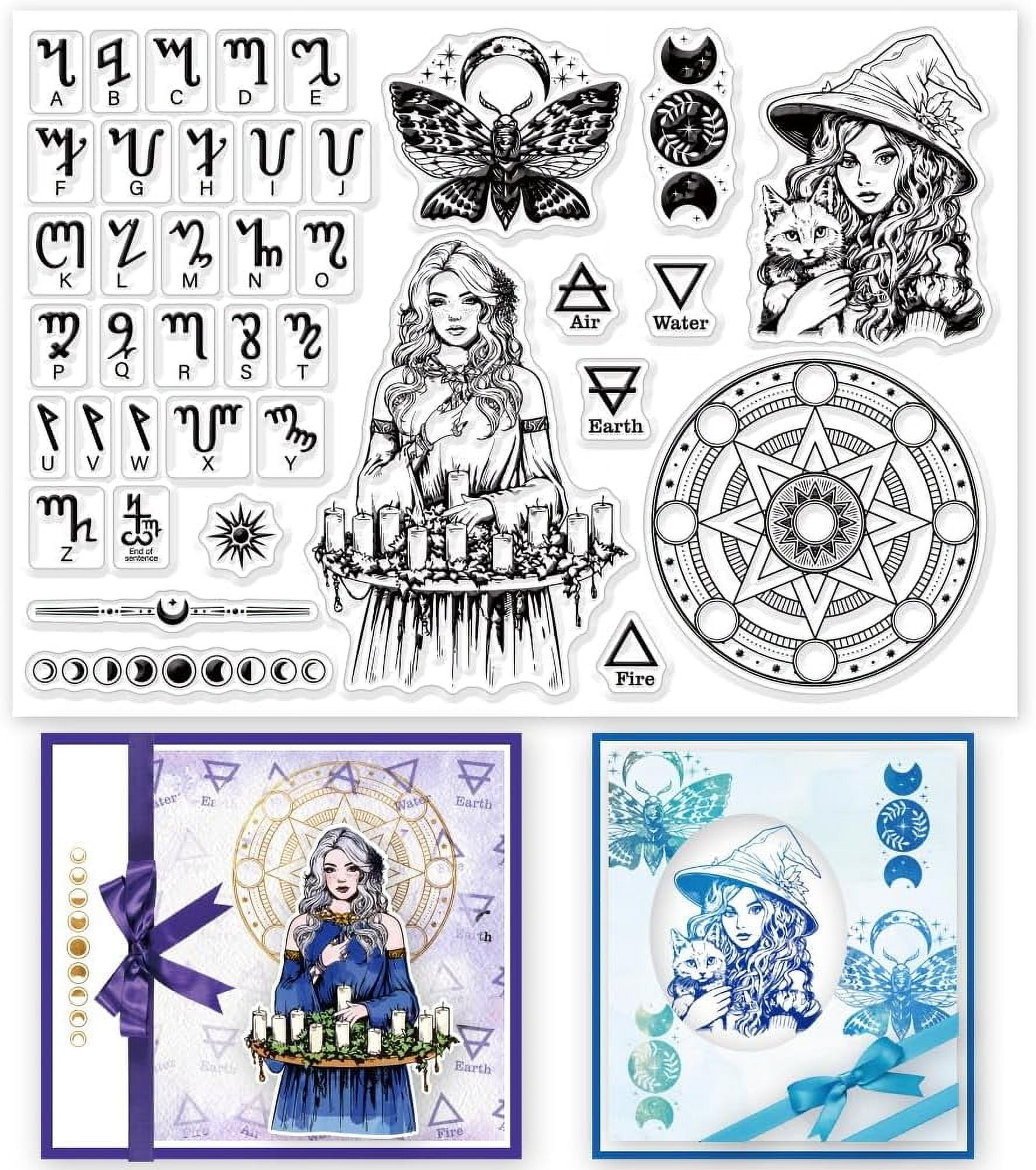 Magic Witch Symbols Clear Stamps for DIY Scrapbooking Magic Symbols ...