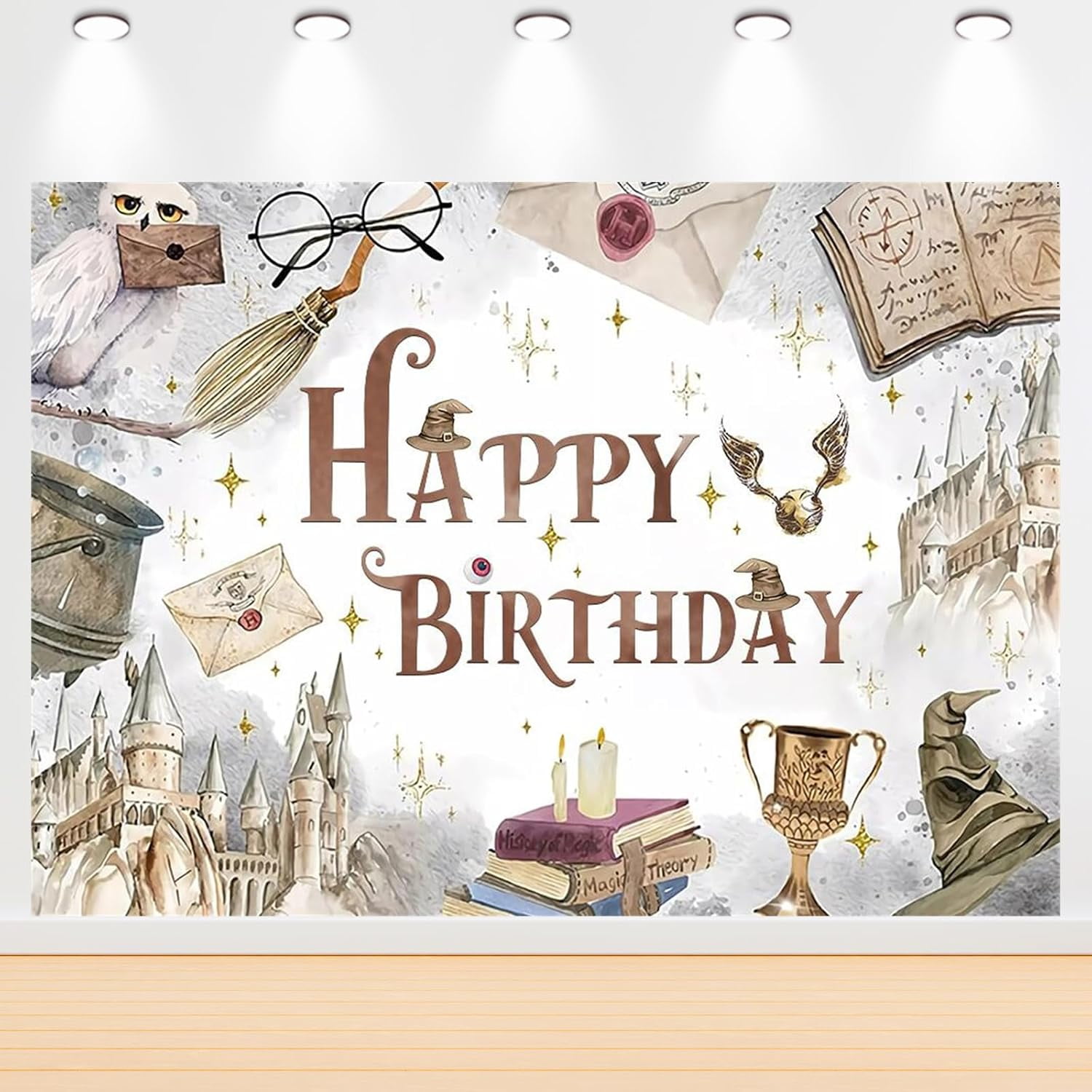 Magic Wizard Birthday Decorations Magic Wizard Birthday Backdrop Happy ...
