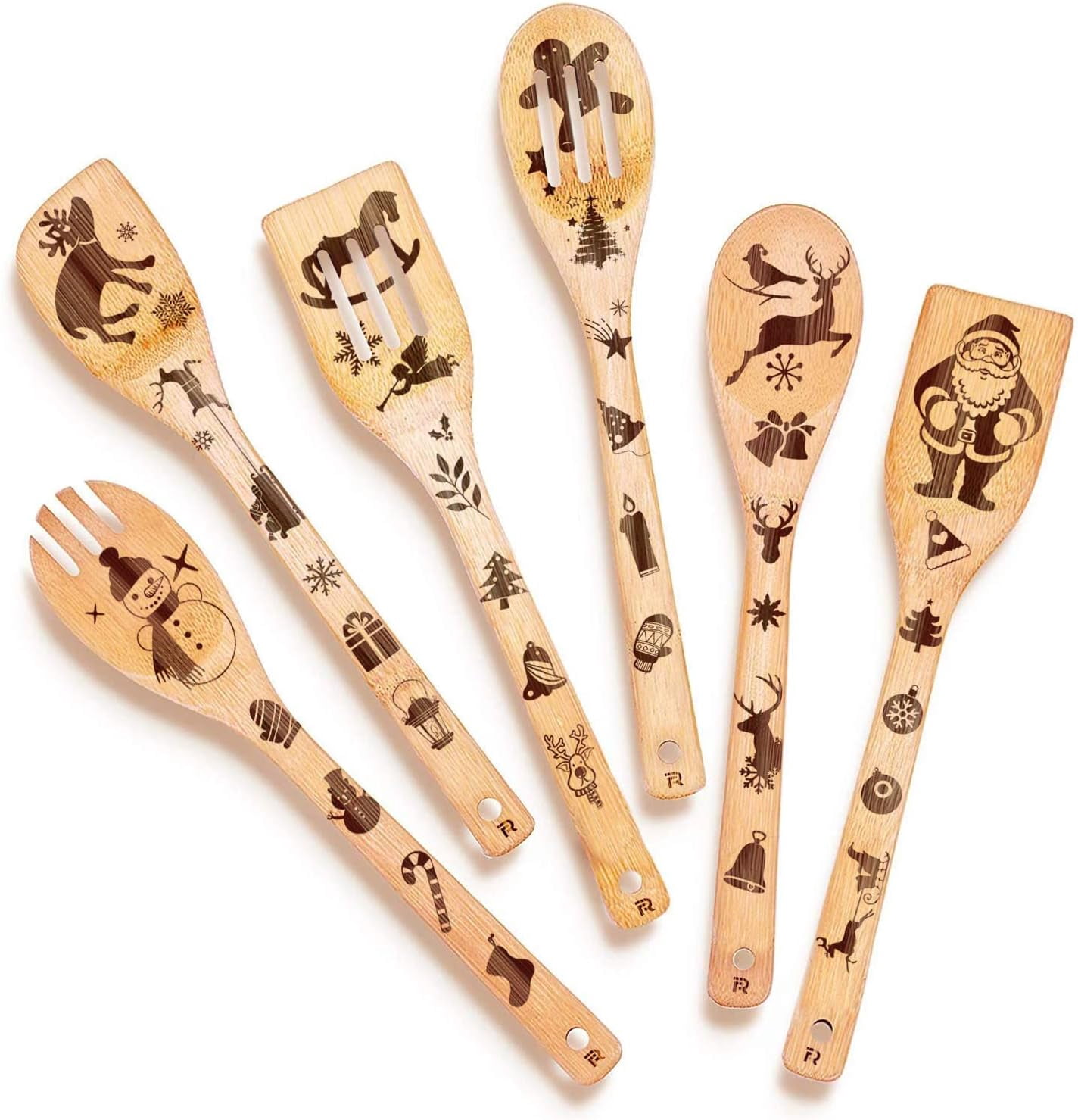 Magic Wizard Gifts Organic Wooden Spoons For Cooking Utensils Set 6 ...