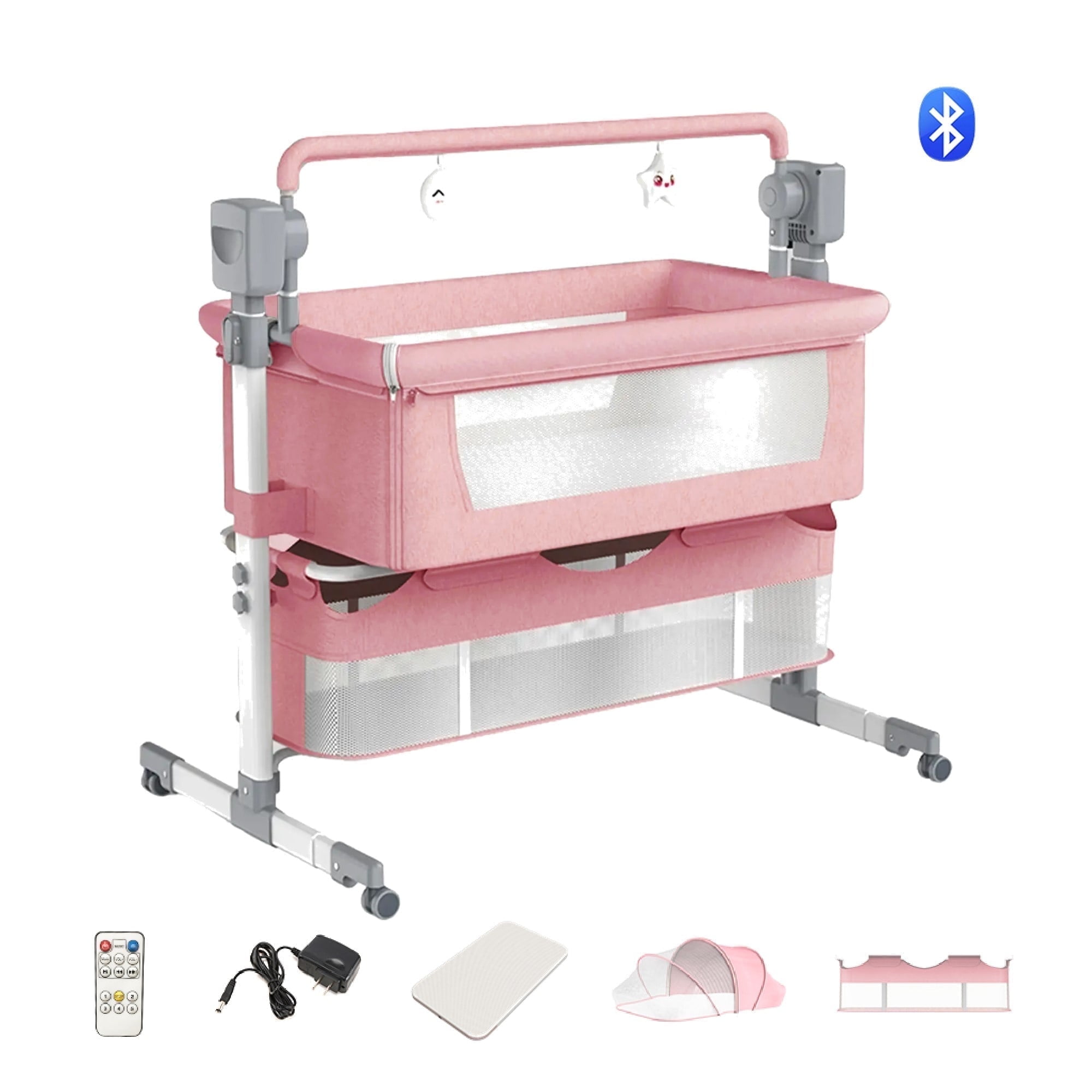 Iris Baby Electric Bedside Bassinet,Foldable Baby Bassinet Beside ...