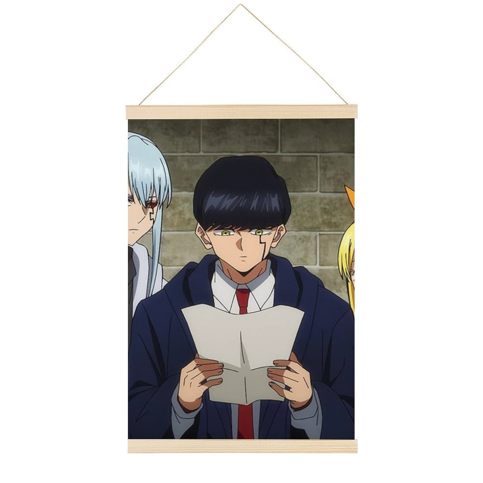 Magic and Muscles Poster Hanger Art, Japanese Anime Scroll Poster, Wood ...