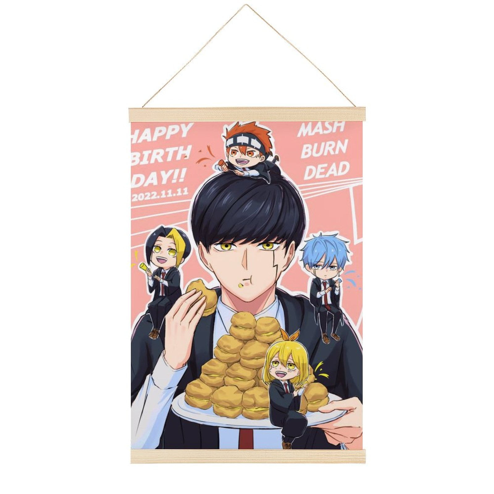 Magic and Muscles Poster Hanger Art, Japanese Anime Scroll Poster, Wood ...
