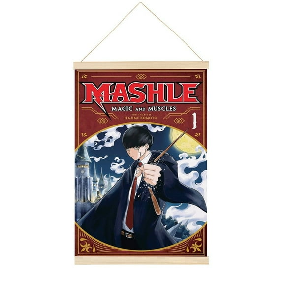 Magic and Muscles Poster Hanger Art, Japanese Anime Scroll Poster, Wood ...