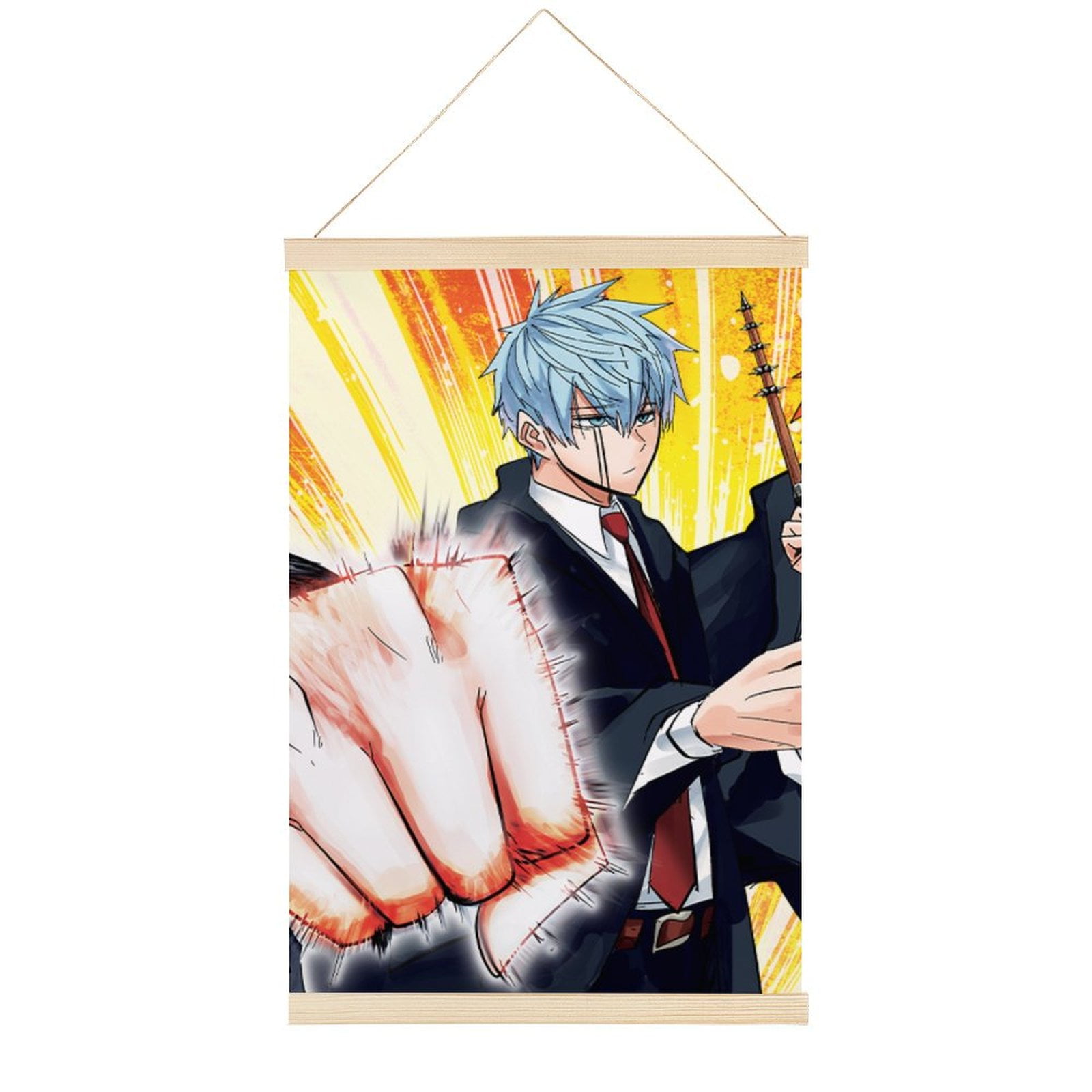 Magic and Muscles Poster Hanger Art, Japanese Anime Scroll Poster, Wood ...