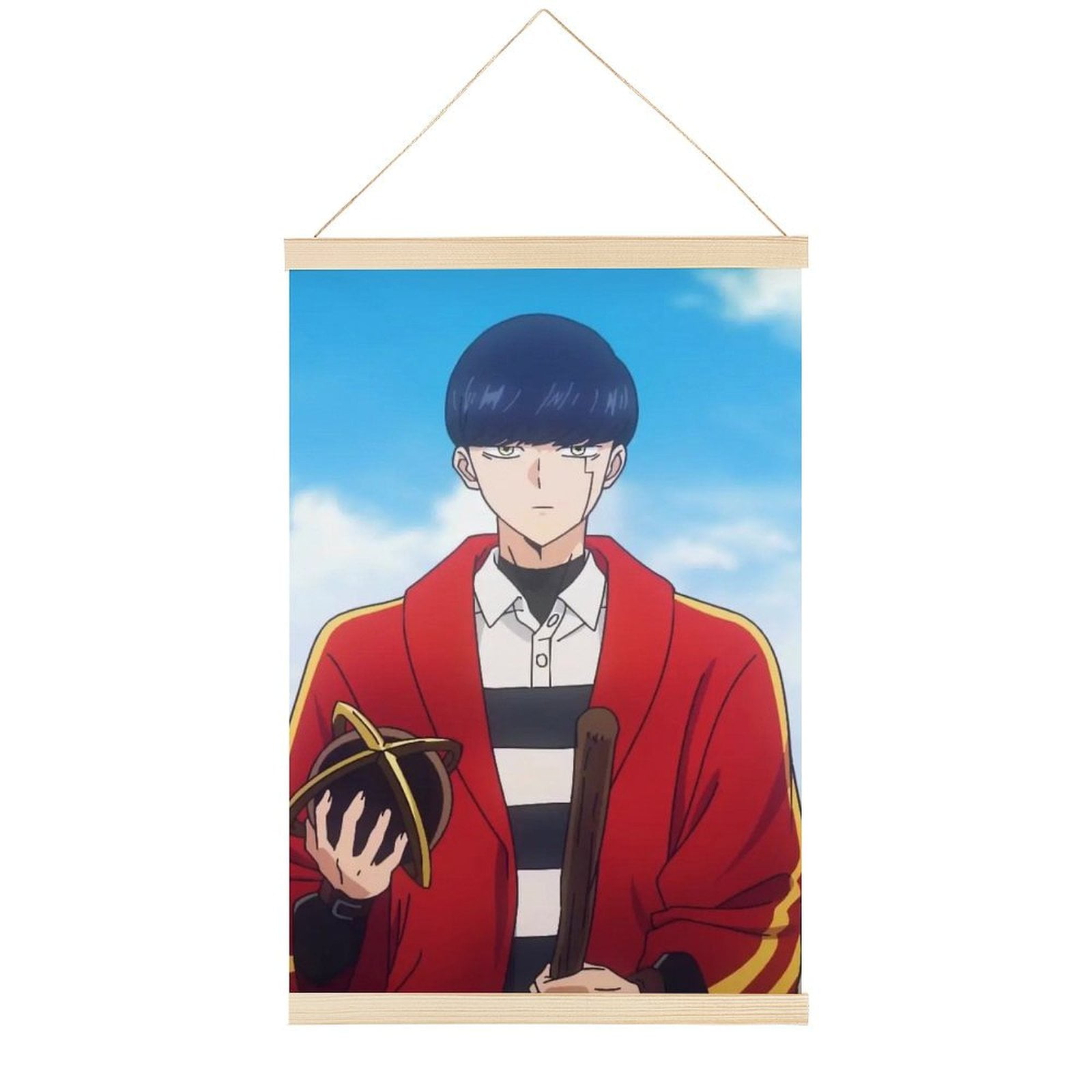 Magic and Muscles Poster Hanger Art, Japanese Anime Scroll Poster, Wood ...