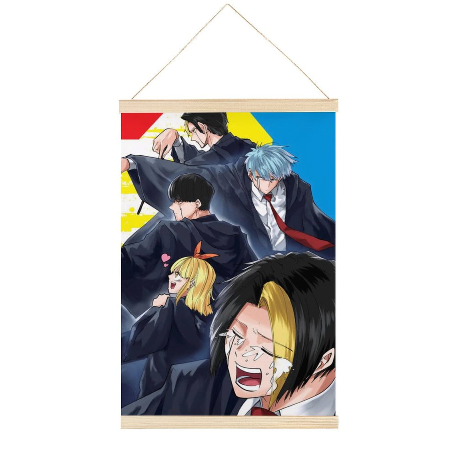 Magic and Muscles Poster Hanger Art, Japanese Anime Scroll Poster, Wood ...