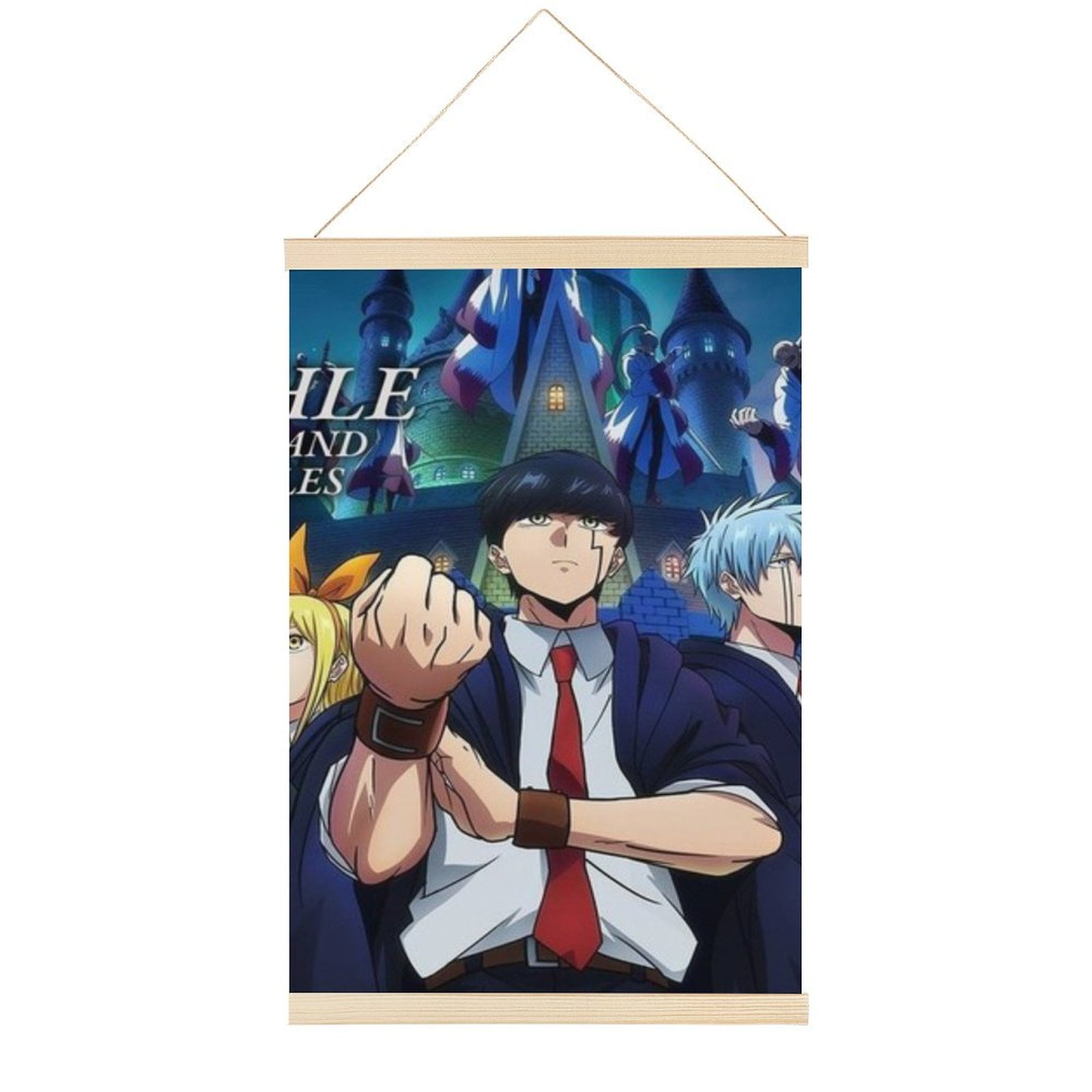 Magic and Muscles Poster Hanger Art, Japanese Anime Scroll Poster, Wood ...