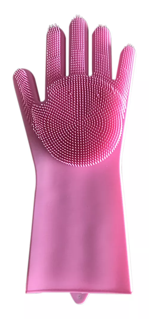 Magic silicone rubber dishwashing gloves pink - Walmart.com