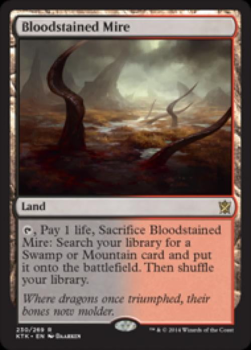 Magic the Gathering - Khans of Tarkir - Bloodstained Mire Light Play ...