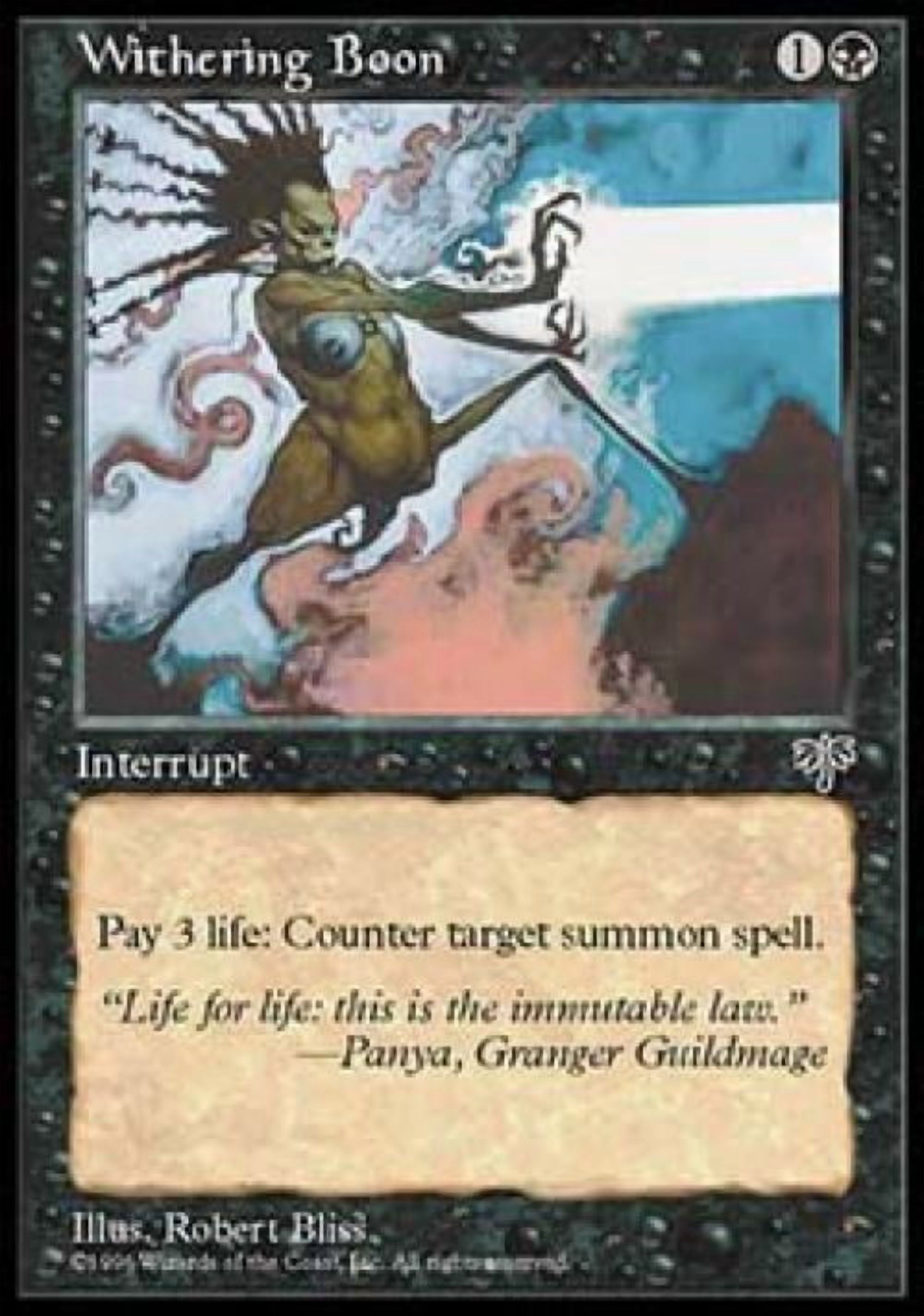 Magic the Gathering - Mirage - Withering Boon Light Play - Walmart.com