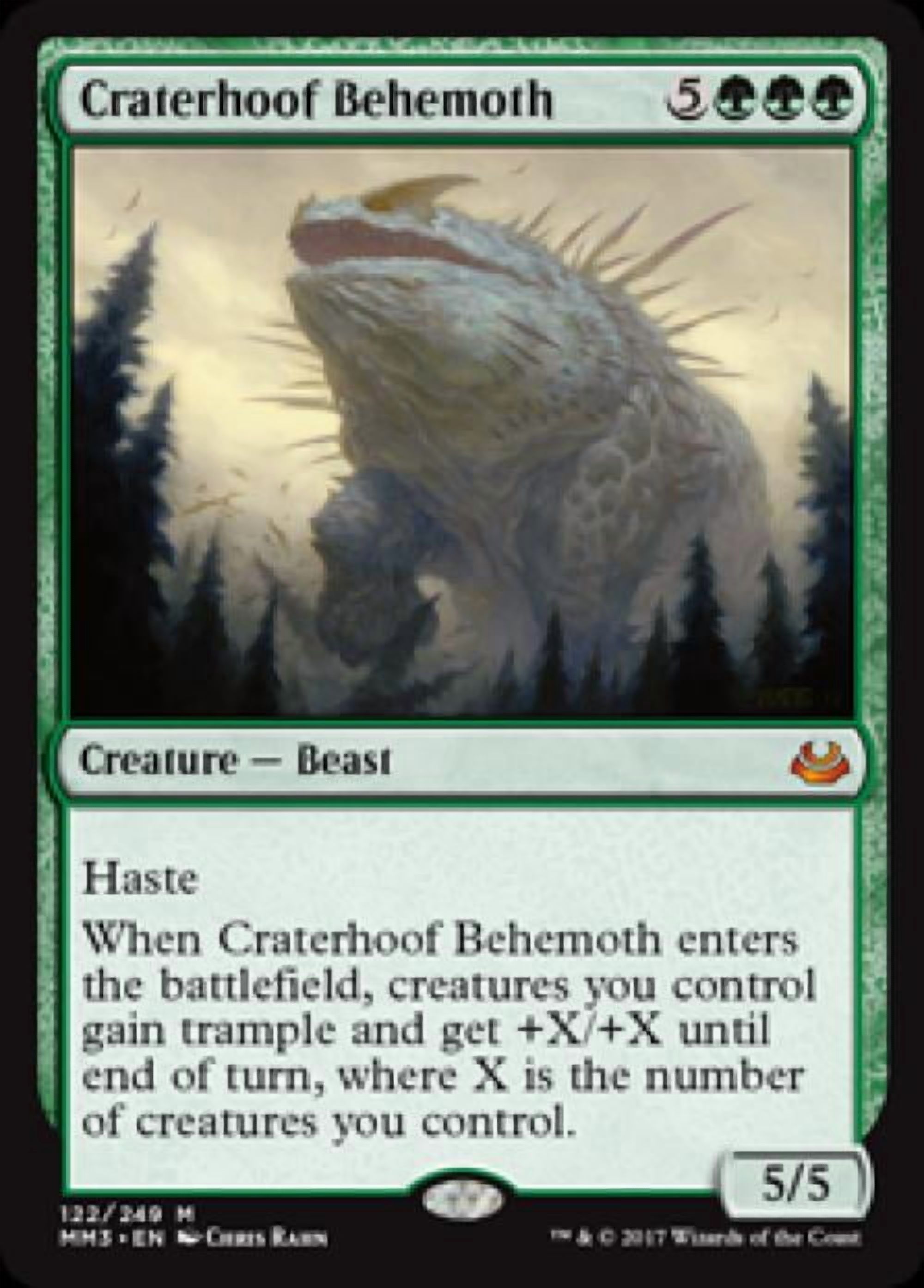 Magic the Gathering - Modern Masters 2017 - Craterhoof Behemoth Light ...