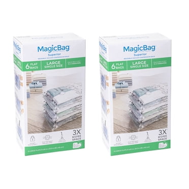 MagicBag X-Large Vacuum Storage Bags, 12 Pack Cube Compression Bags for ...