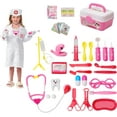 MagicFox Durable Doctor Kit for Kids, Deluxe Pretend Play Medical Kit Toy with Real Stethoscope ...