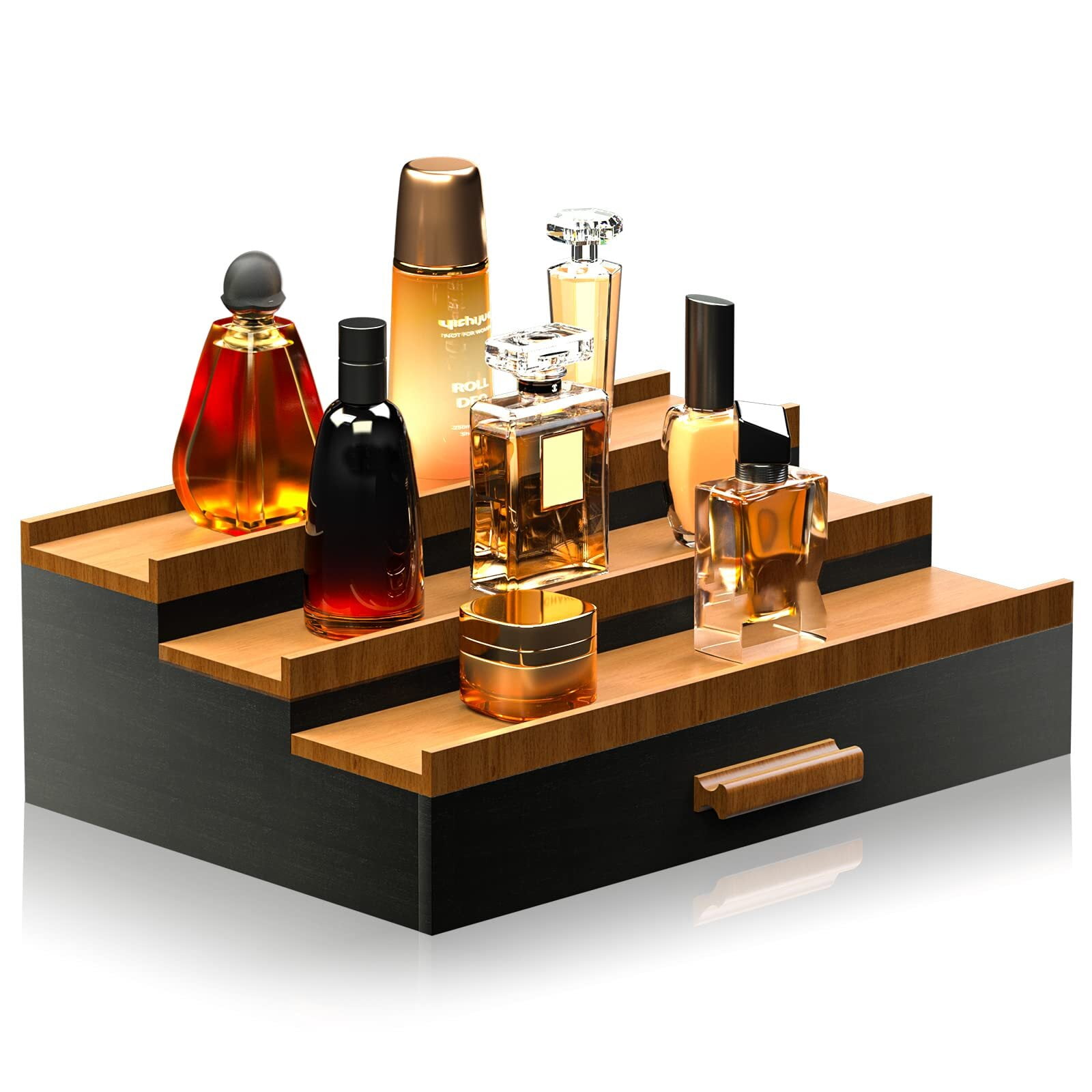 MagicFox Wooden Cologne Organizer for Men 3 Tier of Cologne Display ...
