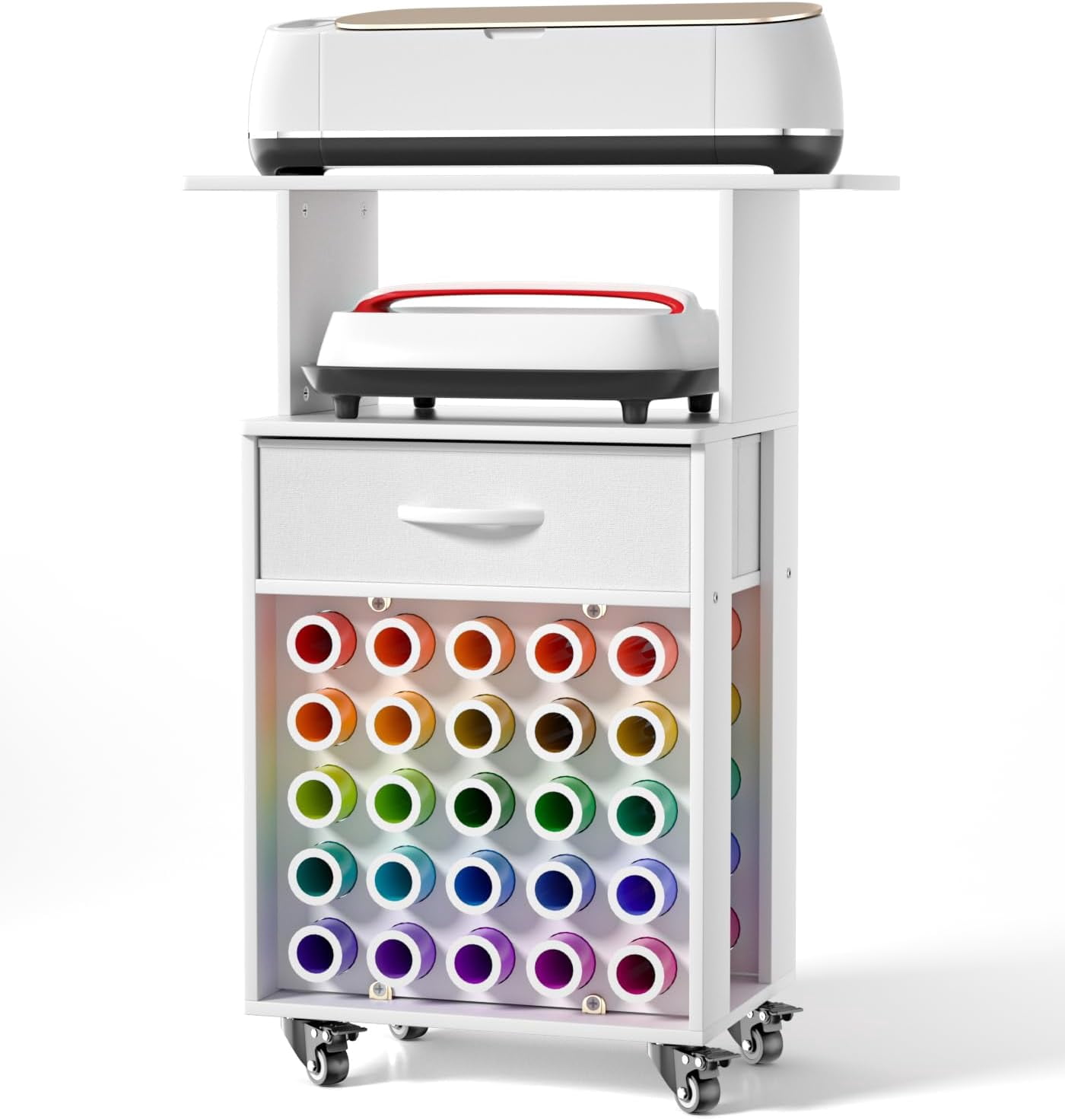 MagicFox Rolling Craft Cart and Storage Table for Cricut - VDamu Vinyl ...