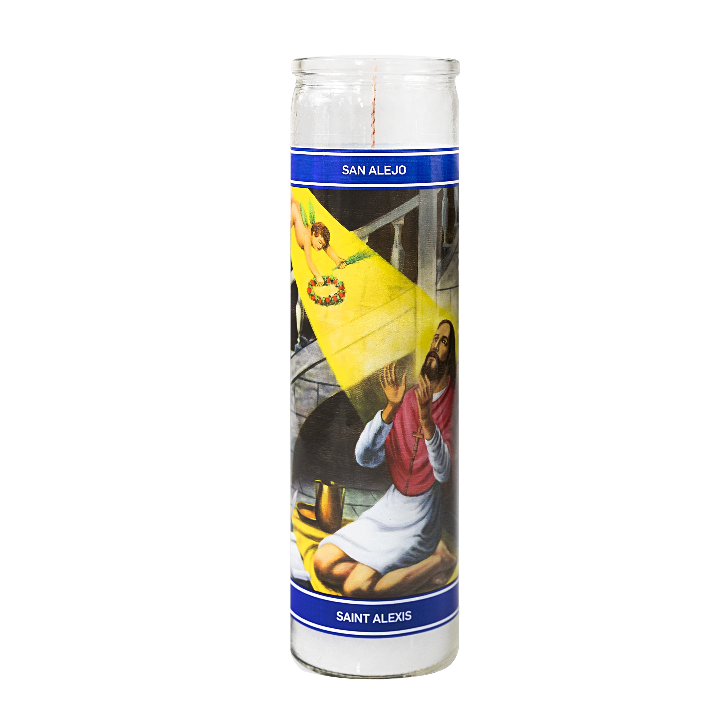 MagicLight Religious Candles 9.6 oz - Glass Jar, Unscented, St Alex ...