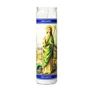 MagicLight Religious Candles 9.6 oz - Glass Jar, Unscented, St Martha ...