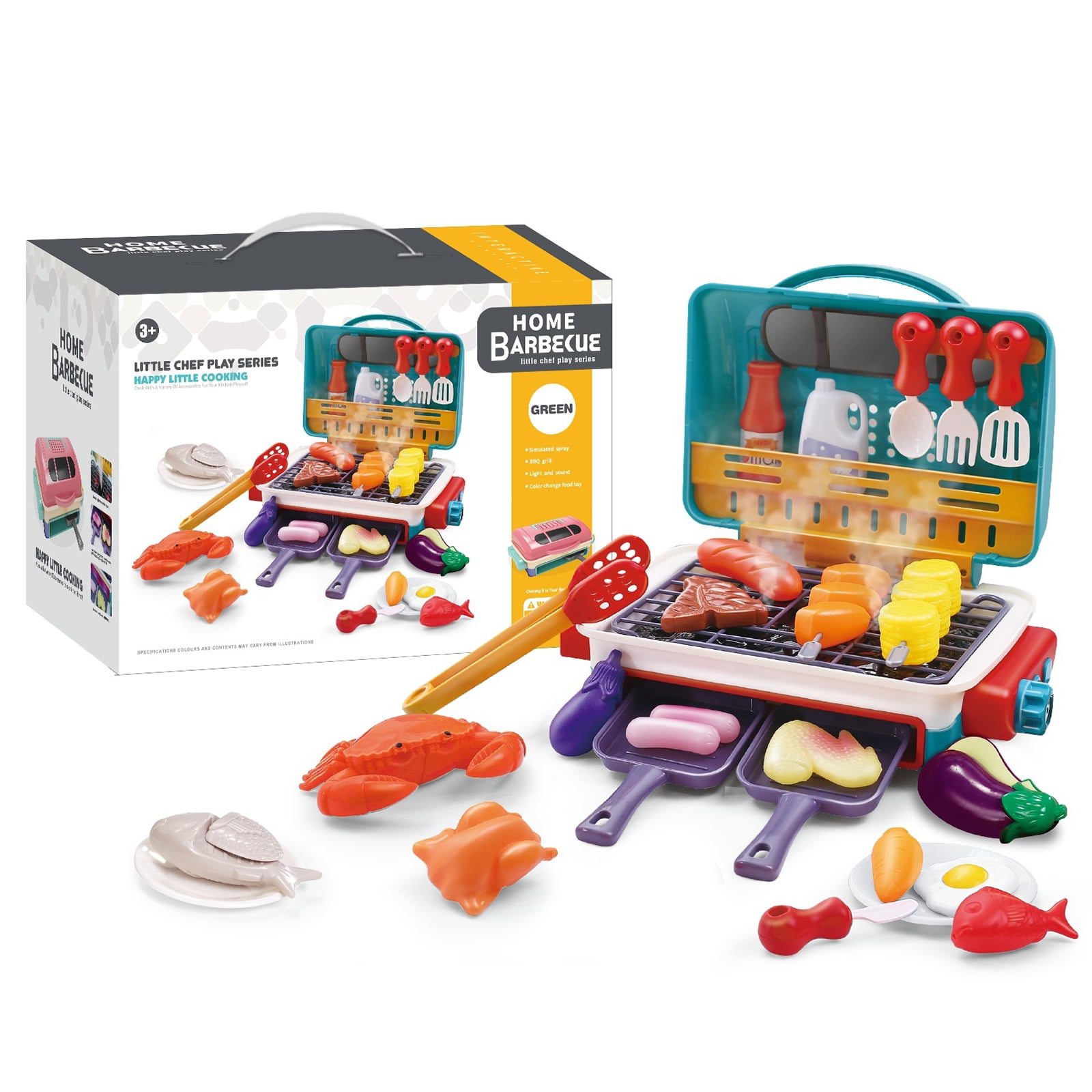 MagicMeals - BBQ Toy Grill Set, Sensory Kitchen, Magic Meals BBQ Grill ...