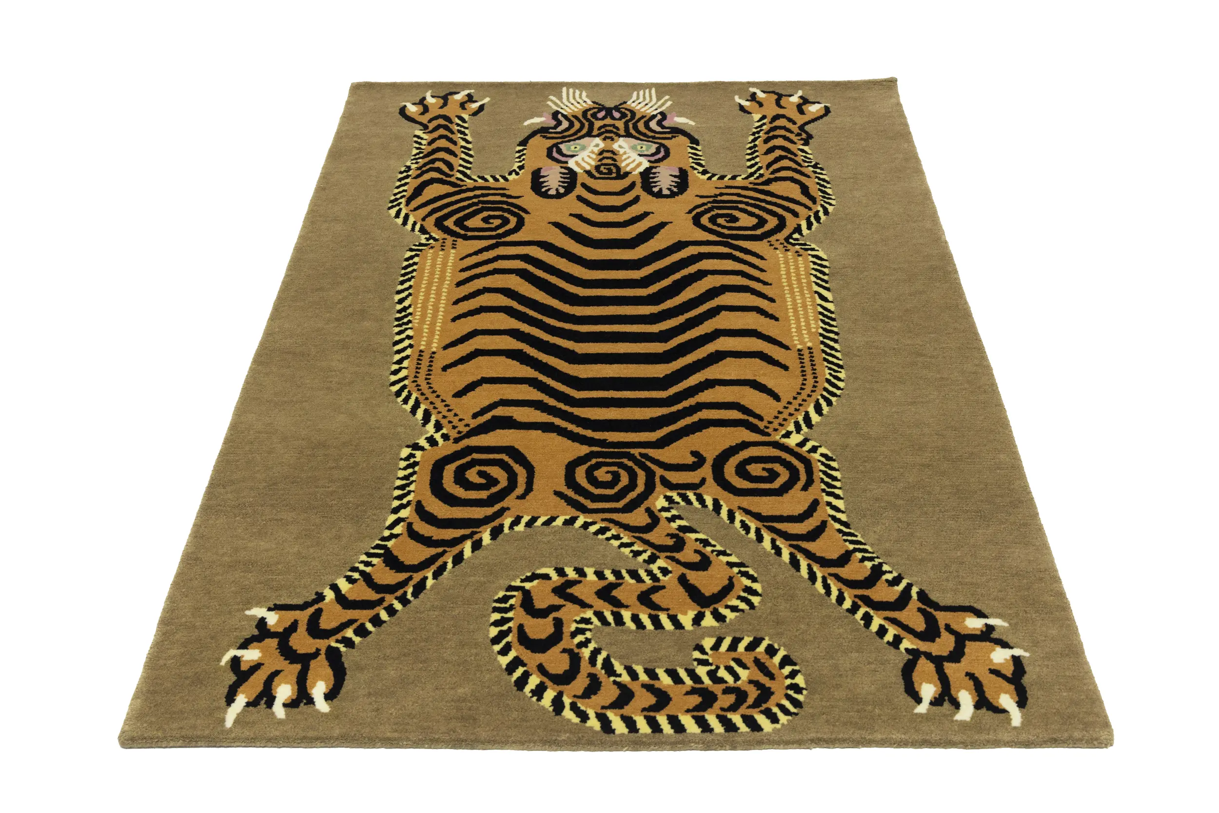 MagicRugs Modern Solid Color Golden Peach Indo Gabbeh 8X8 Oriental ...
