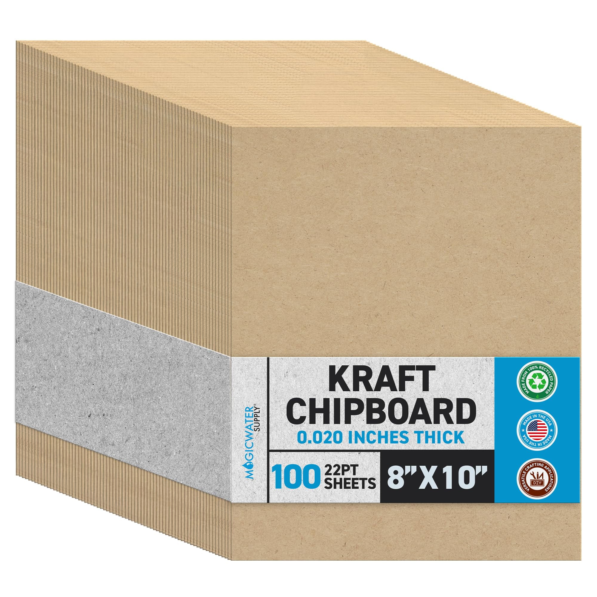 MagicWater Chipboard Sheet for DIY MDA05 Projects - 8x10 Inch - 22 pt ...