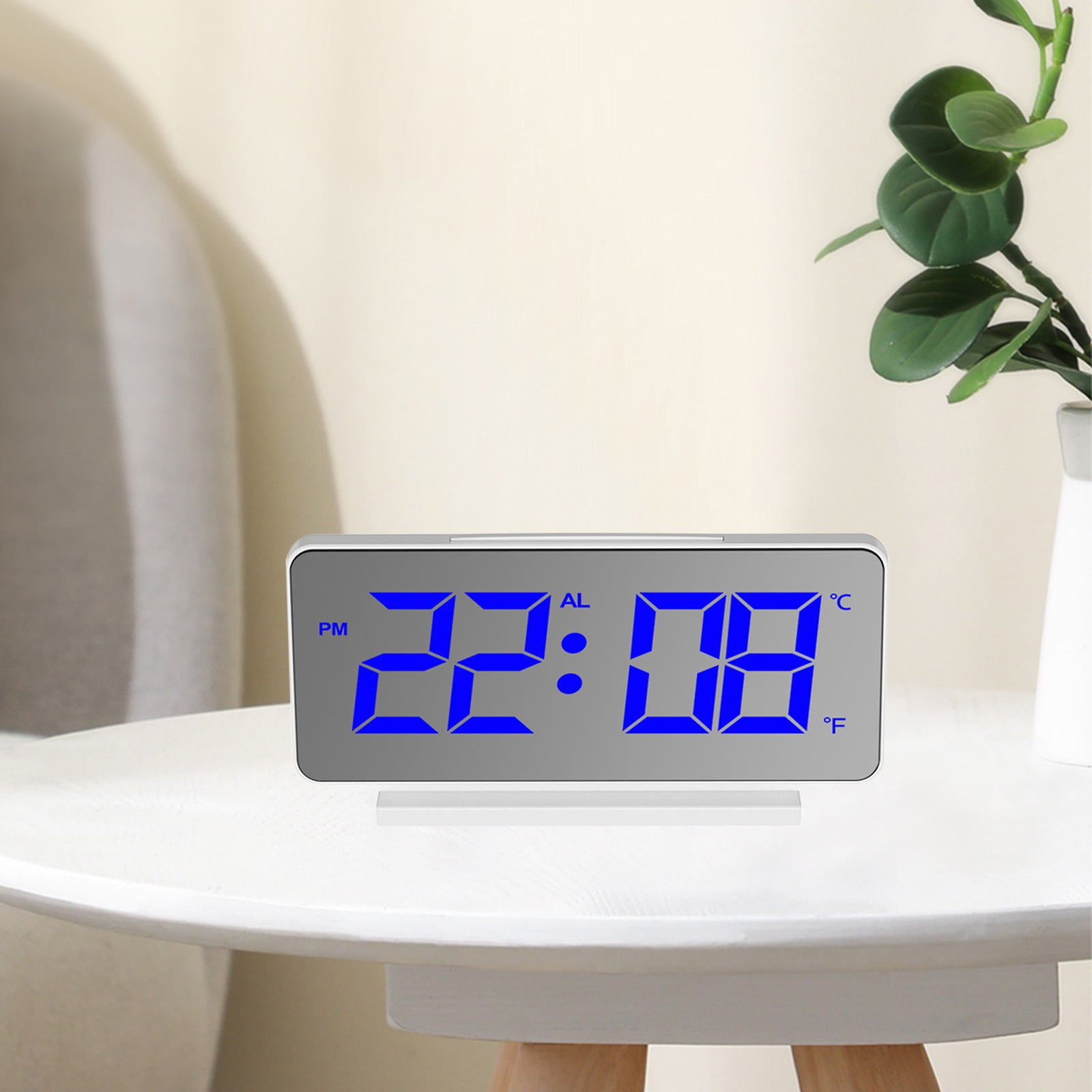 MagicXflow Alarm Clock,LED Color Screen And Mirror Clock with 2 ...