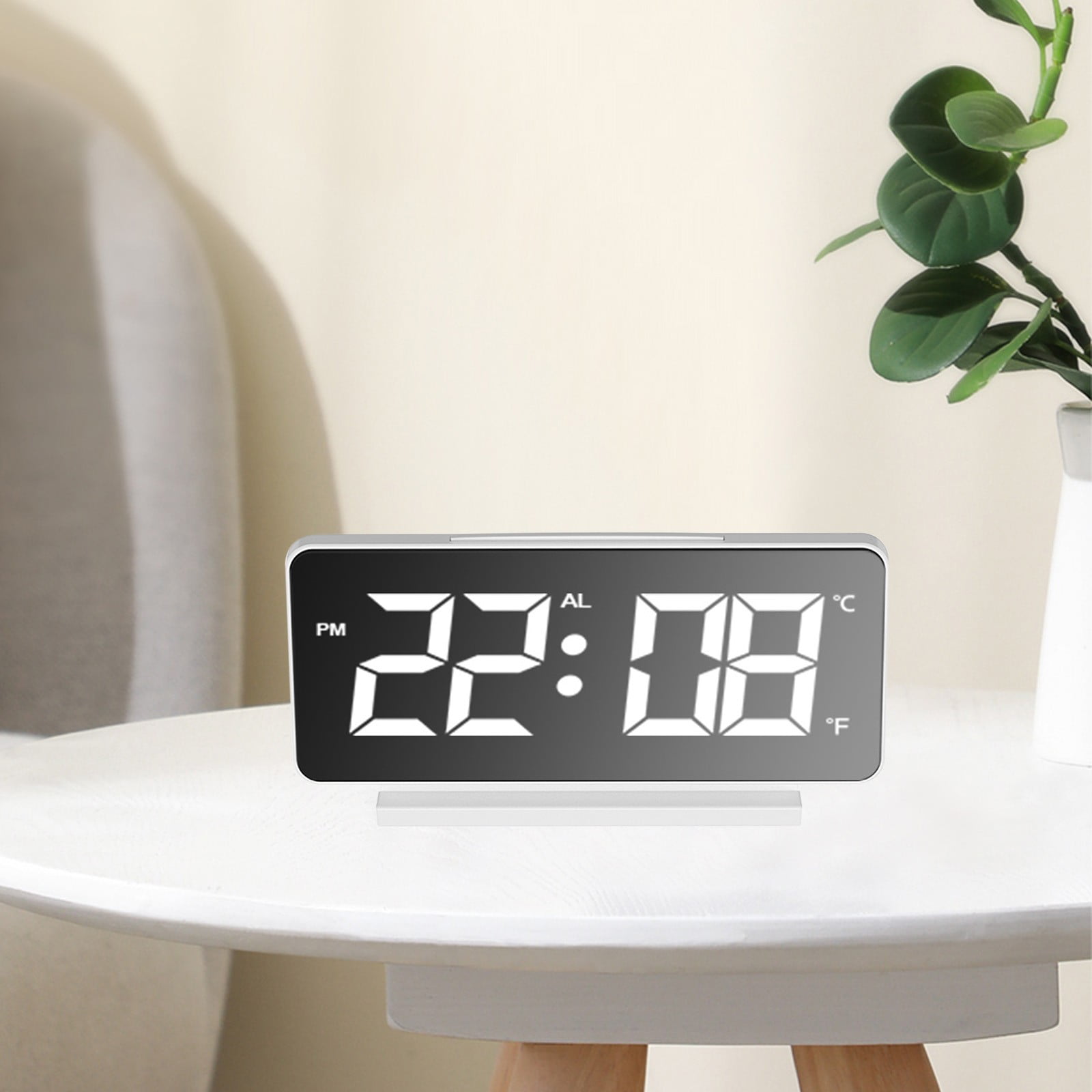 MagicXflow Alarm Clock,LED Color Screen And Mirror Clock with 2 ...