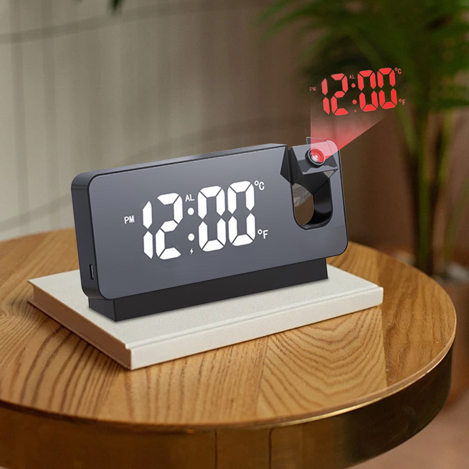 MagicXflow Alarm Clock,Projection Alarm Clocks for Bedrooms,LED Digital ...