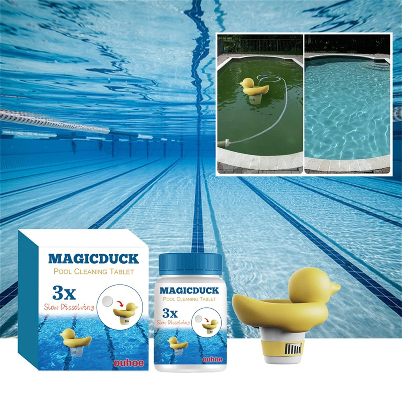 MagicXflow Floating Duck Pool Chlorine Dispenser, 10pc - Walmart.com