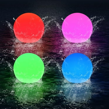 2 PCS Floating Pool Lights,16 Colors Changing Remote Control LED Ball ...
