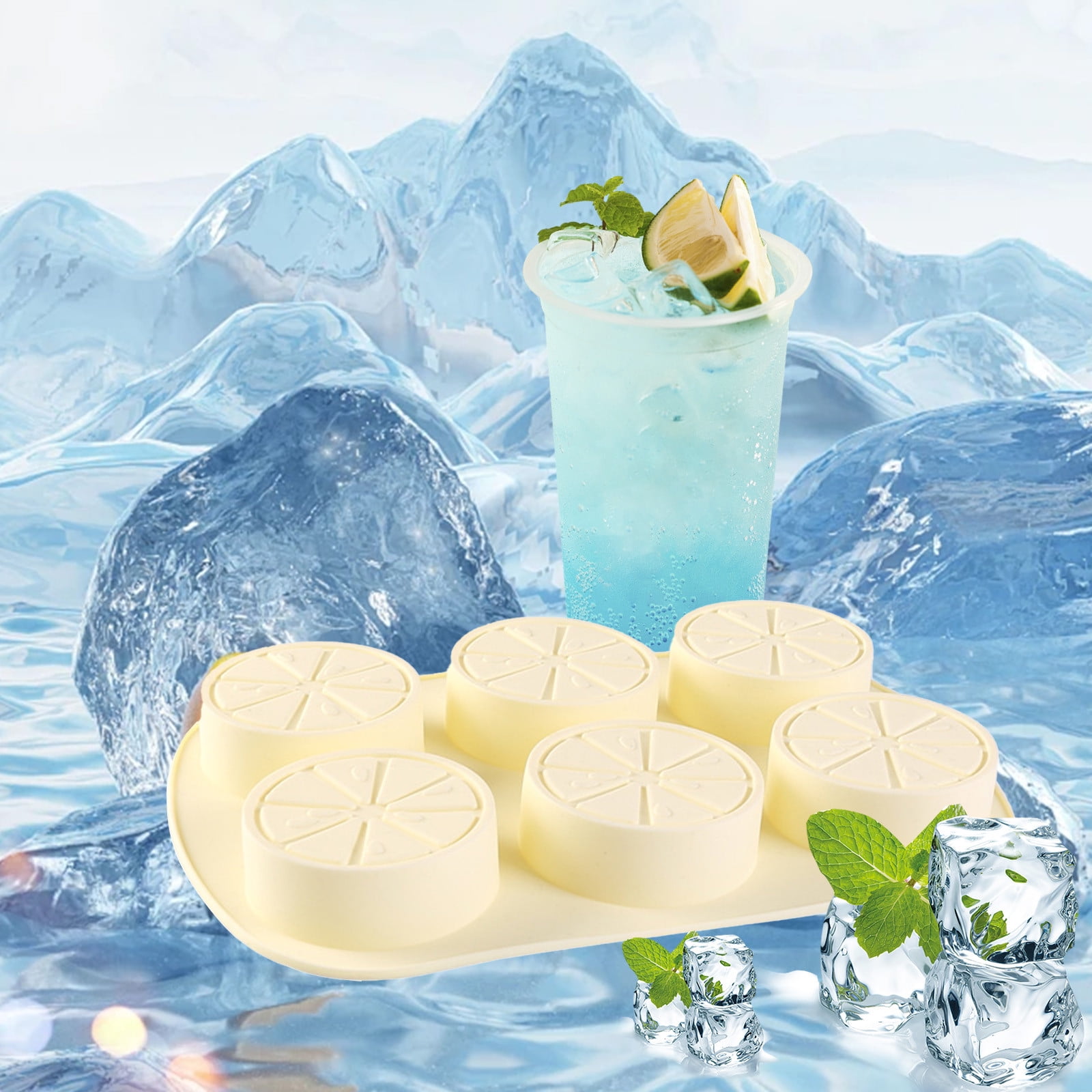 MagicXflow Fruit Shaped Silicone Mold,Pineapple Orange Watermelon ...