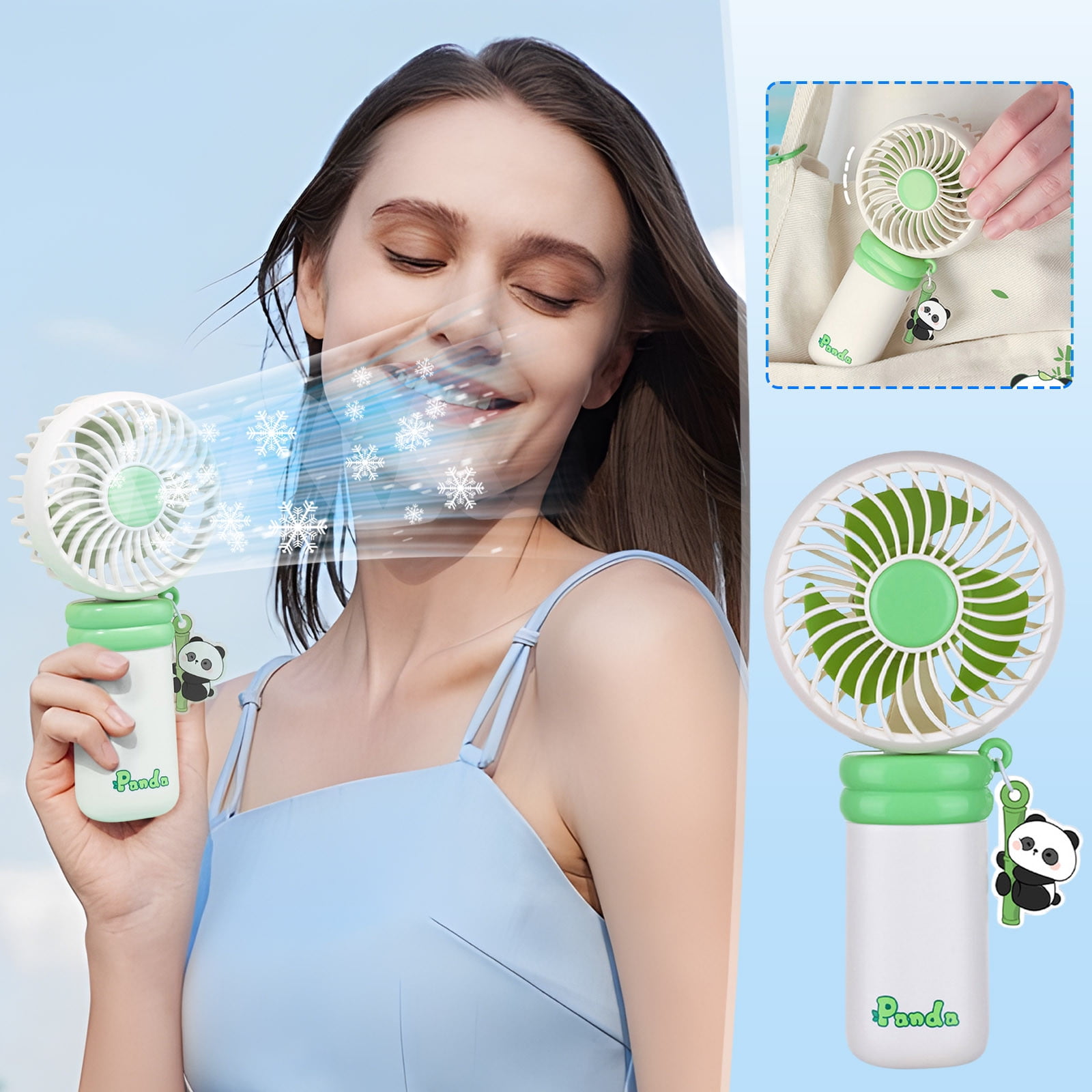 MagicXflow Mini Fan,USB Rechargeable Cartoon Cooling Fans,Cute Personal ...