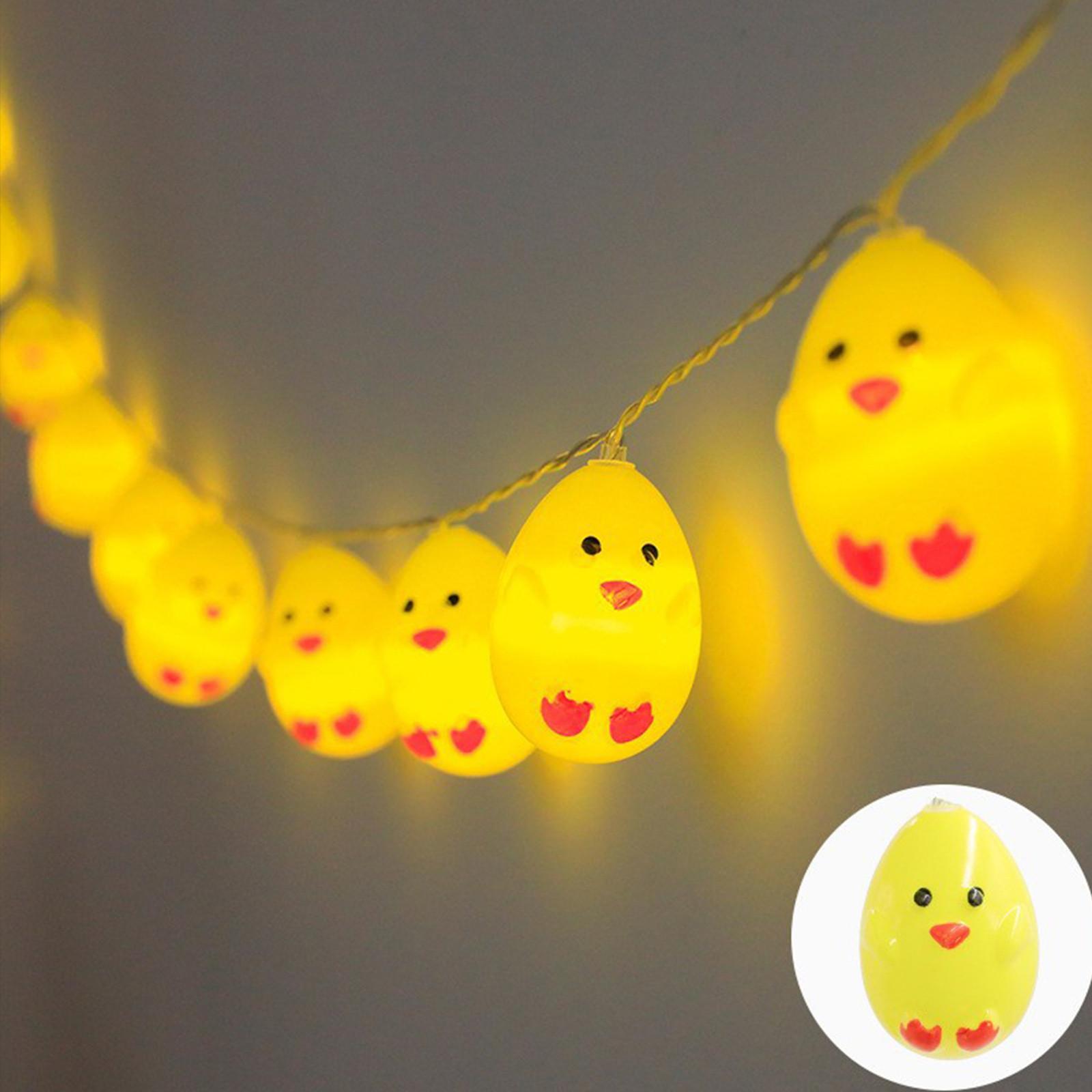 MagicXflow String Lights,59in Cute Animal Chicken String Lights Easter ...