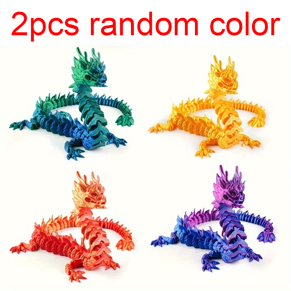 Magical 3D Chinese Dragons Duo - Poseable & Articulated Movable Joints ...