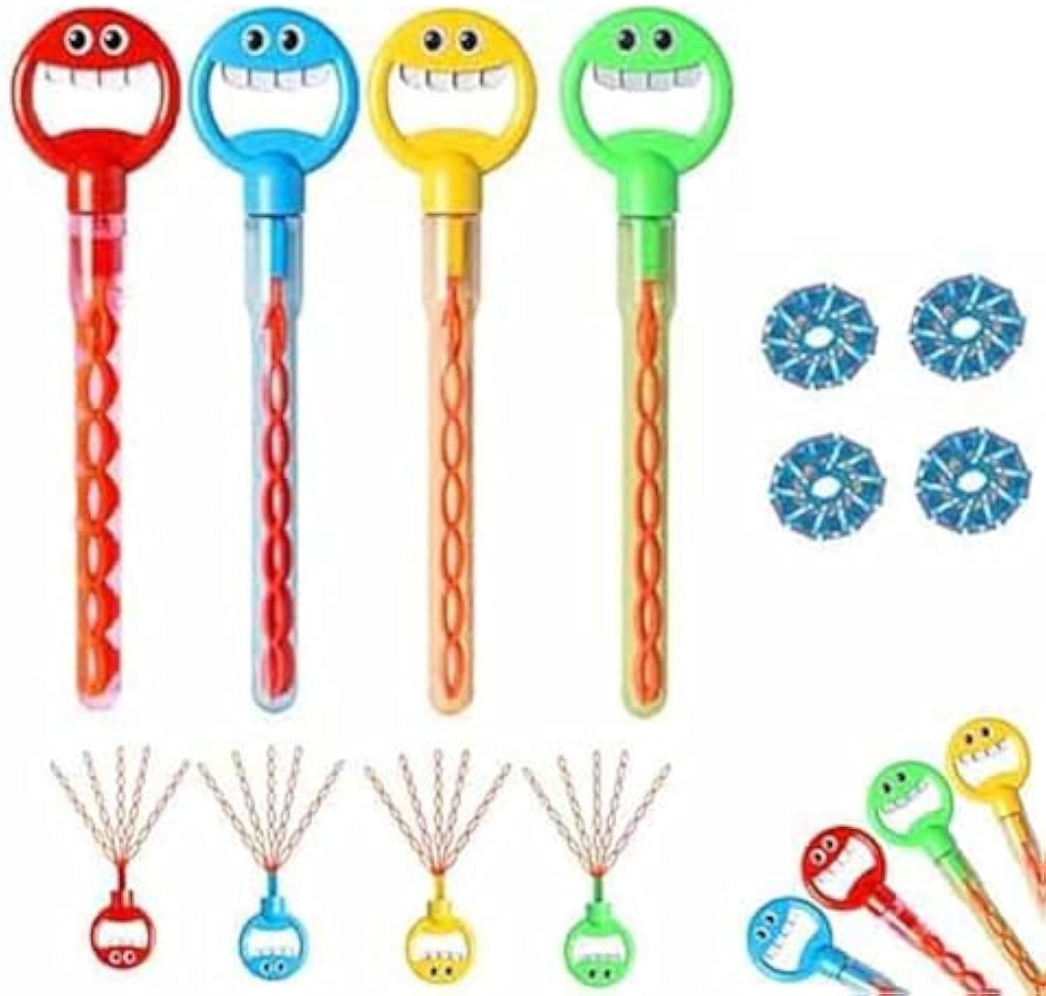 Magical 5-Claw Smiley Bubble Stick, 32-Hole Smiley Face Bubble Wand ...