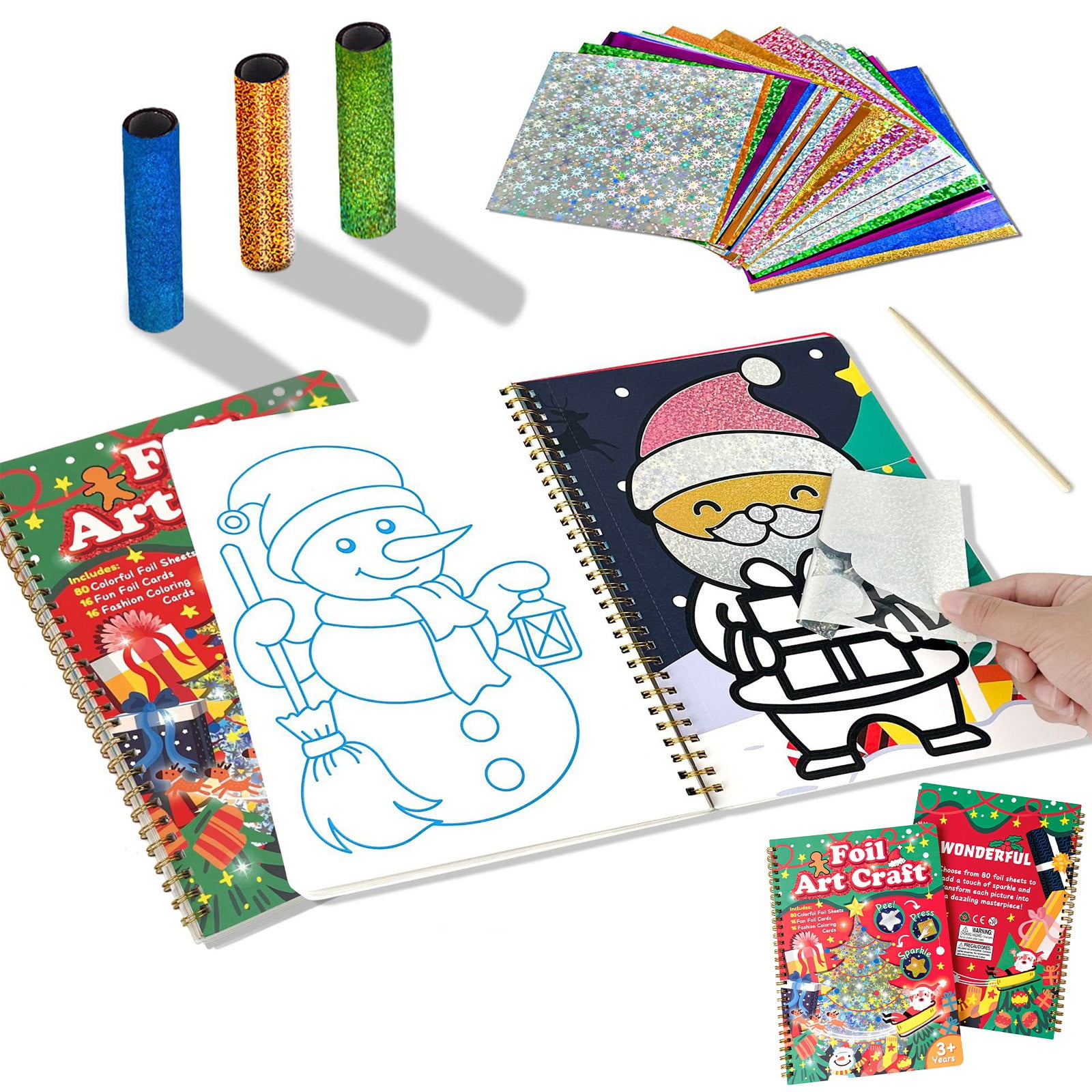 Magical Art Christmas Coloring Book, Holiday DIY Craft Kit with ...