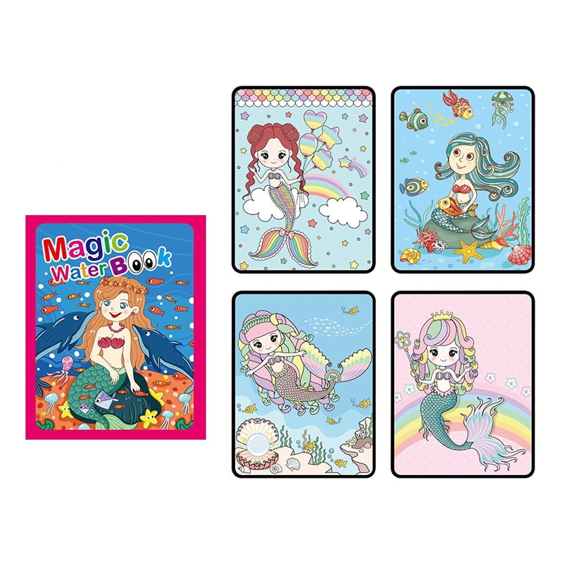 Magical Book Water Drawing Montessori Toys Reusable Coloring Book Magic ...
