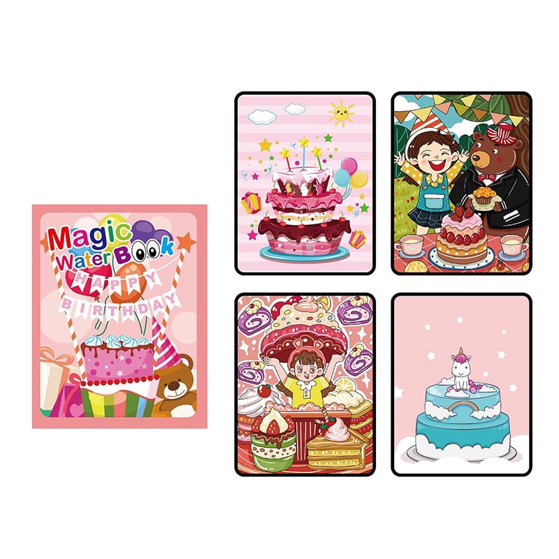 Magical Book Water Drawing Montessori Toys Reusable Coloring Book Magic ...