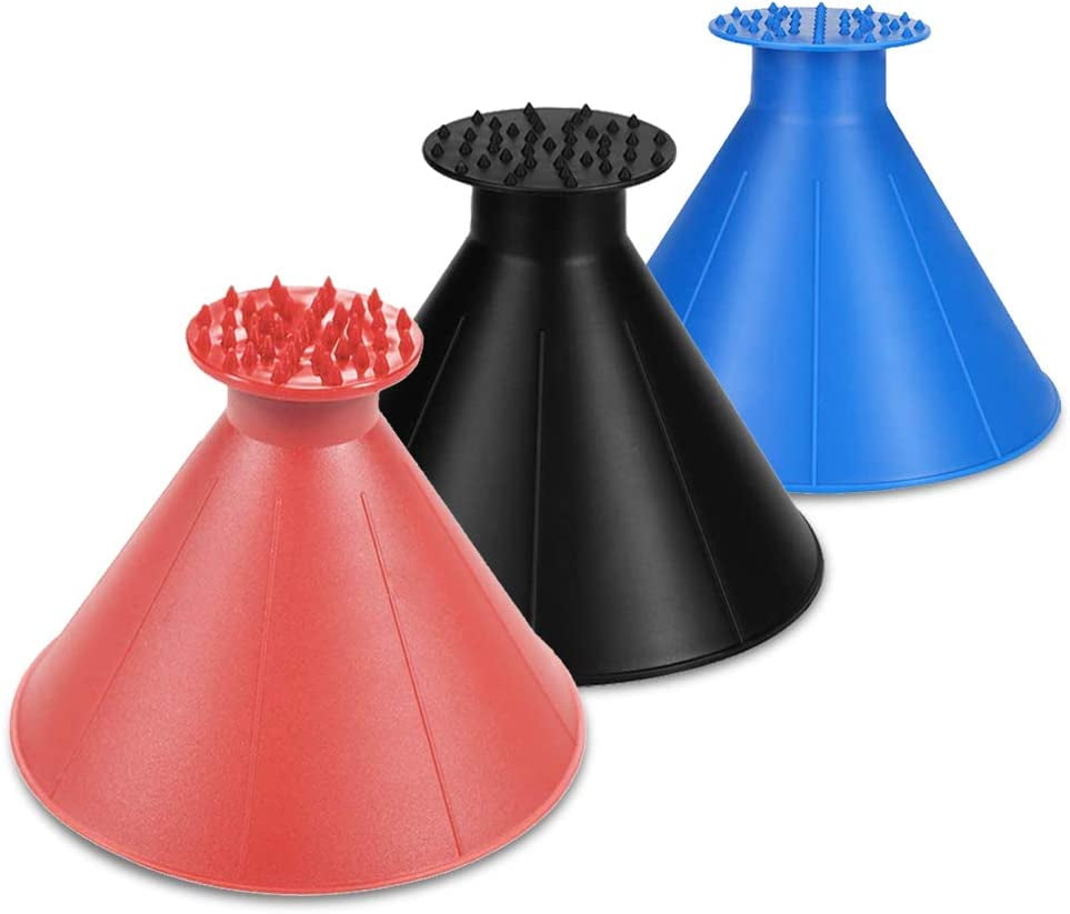 Magical Car Ice Scraper Removal with Funnel Cone Round Windshield Ice ...