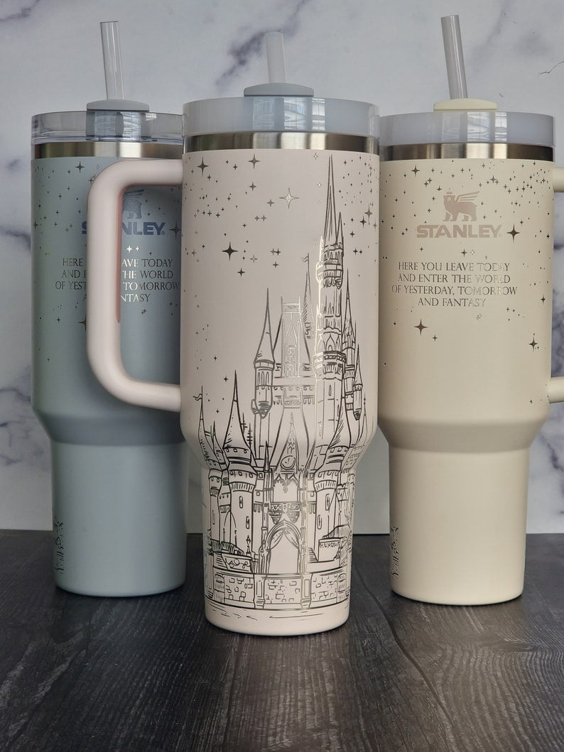Magical Castle 40 Oz Tumbler Quencher 2.0 Pixie Dust Cinderella Full ...