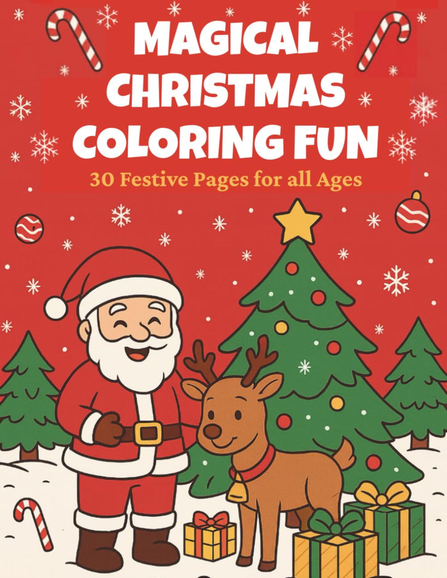 Magical Christmas Coloring Fun: Fun Holiday Coloring Book for Kids ...