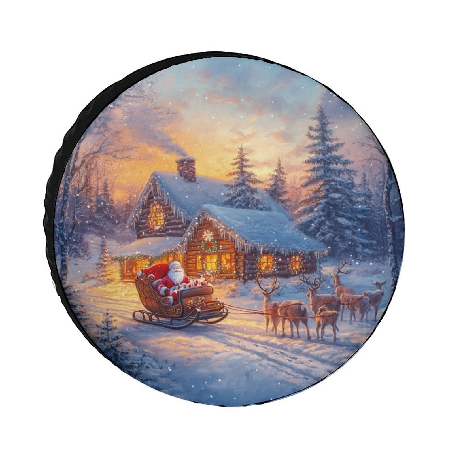 Magical Christmas Scene with Santa Claus Heavy Duty Spare Tire Cover ...