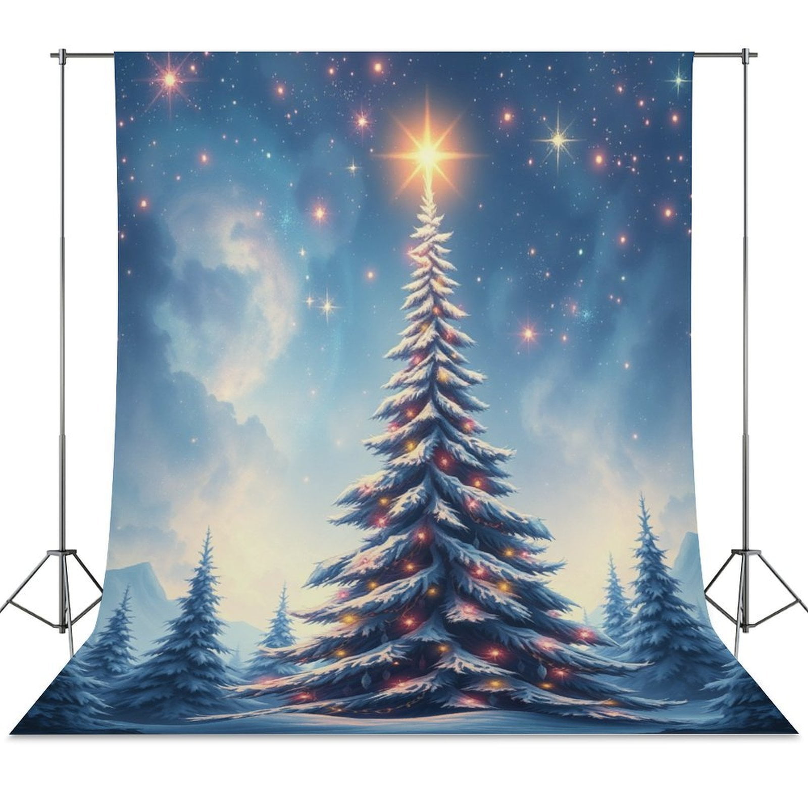 Magical Christmas Tree Party Backdrop Birthday Decoration Backgrounds ...