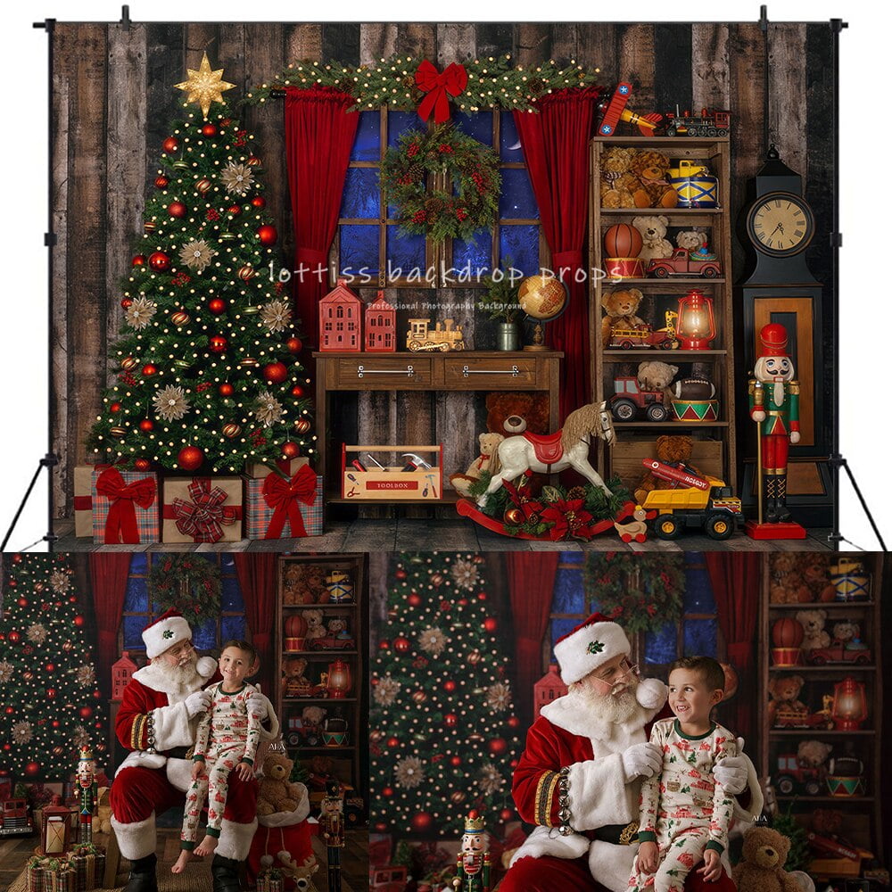 Magical Christmas Window Backdrops Kids Adult Photography Child ...